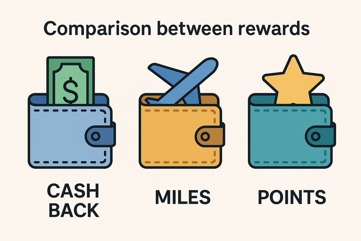 Comparison between rewards: cash back, miles, and points - Total Finanças